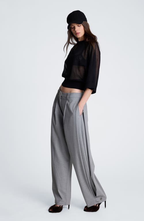 KENNETH COLE Kenneth Cole High Waist Wide Leg Pleated Trousers